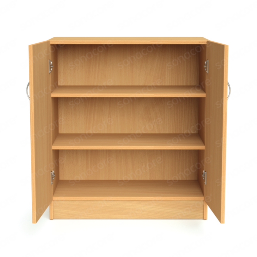 Cabinet Low Height - 3 Shelf with Shutter - Bav Beech - sonacore